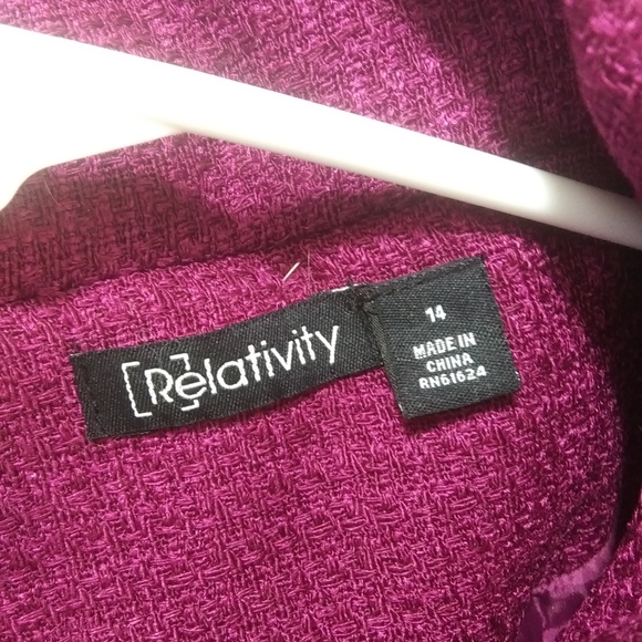 Relativity | Jackets & Coats | Relativity Purple Womens Coat Rs77 ...